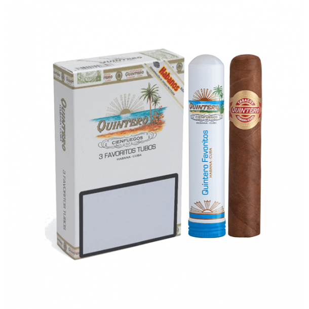 Quintero Favoritos Tubos Æske 3 stk. - CIGARER - VIN MED MERE .DK