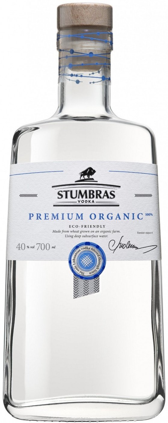 Stumbras Premium Organic Vodka 40% - ALMINDELIG VODKA - VIN MED MERE .DK