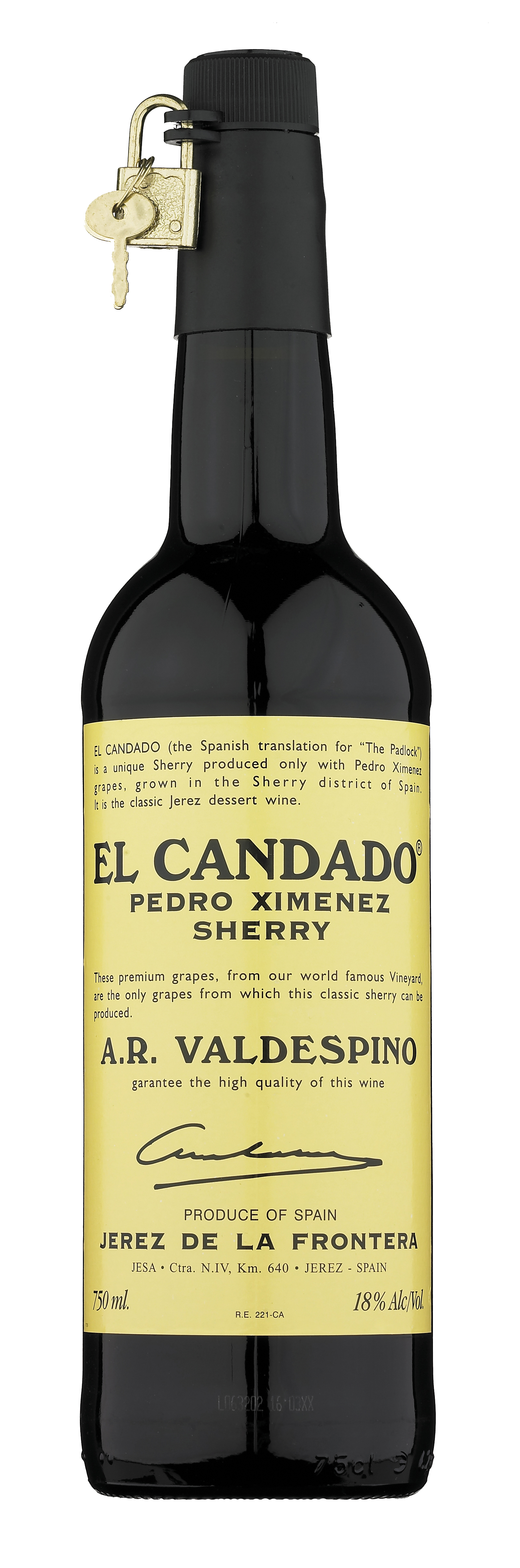 Valdespino Pedro Ximénez El Candado Sherry 37,5 cl. - 18% - SHERRY ...