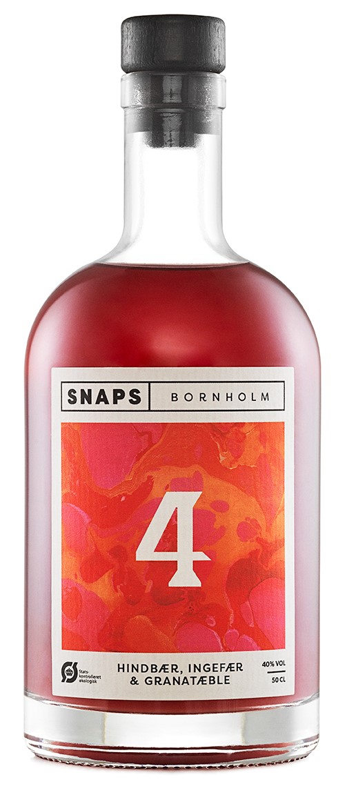 Snaps Bornholm No. 4 Hindbær Ingefær & Granatæble Øko 50 cl. - 40% ...